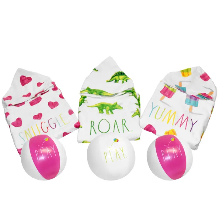 Rae Dunn Kids Poncho Towel with Beach Ball – Gage Pool & Spa